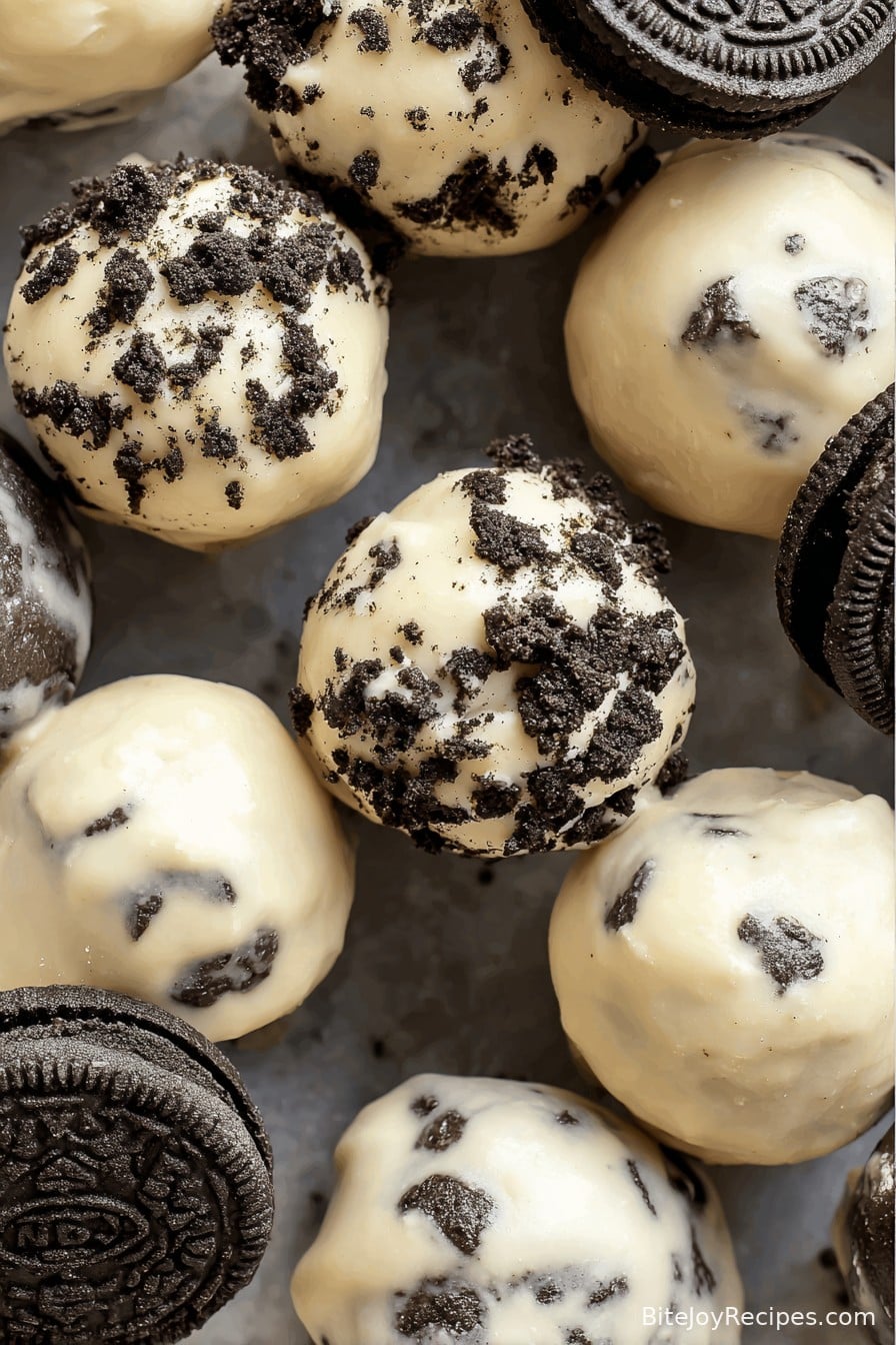 Cream Cheese Oreo Protein Balls - bitejoyrecipes.com